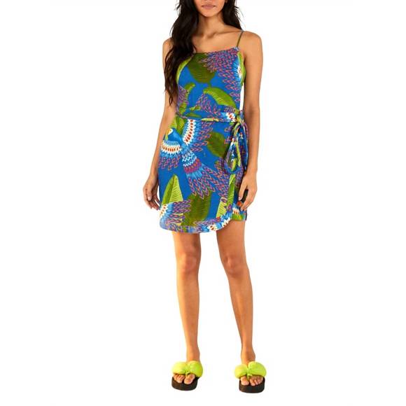 FARM Rio | Dresses | New Farm Rio Macaw Print Mini Wrap Dress In Blue ...